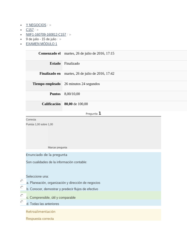Evaluacion Modulo1 | PDF | Contabilidad | Business