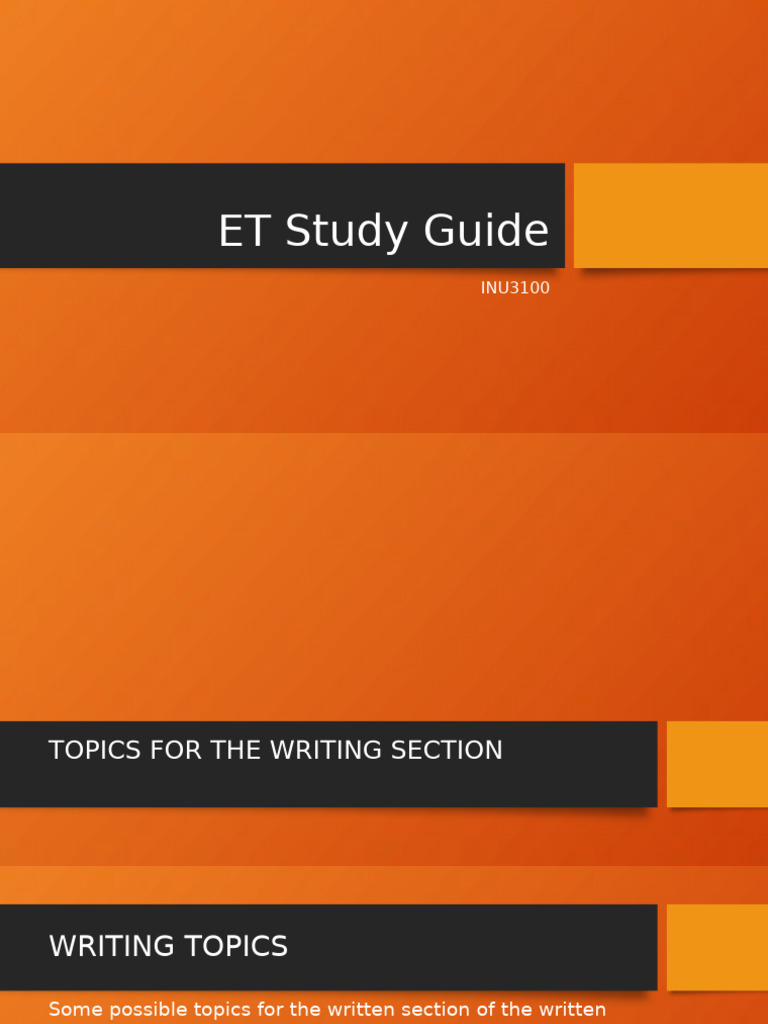 INU310 ET Study Guide | PDF