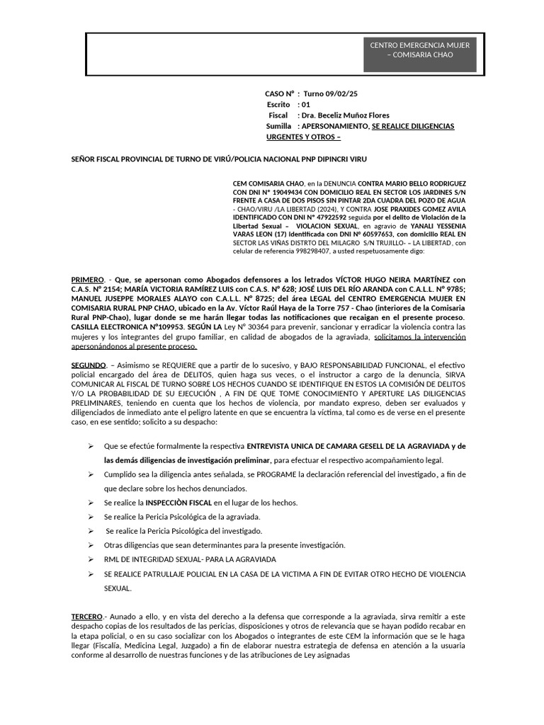 APERSONAMIENTO DELITOS VSL VIOLACION SEXUAL YANALI YASSENIA VARAS LEON ...