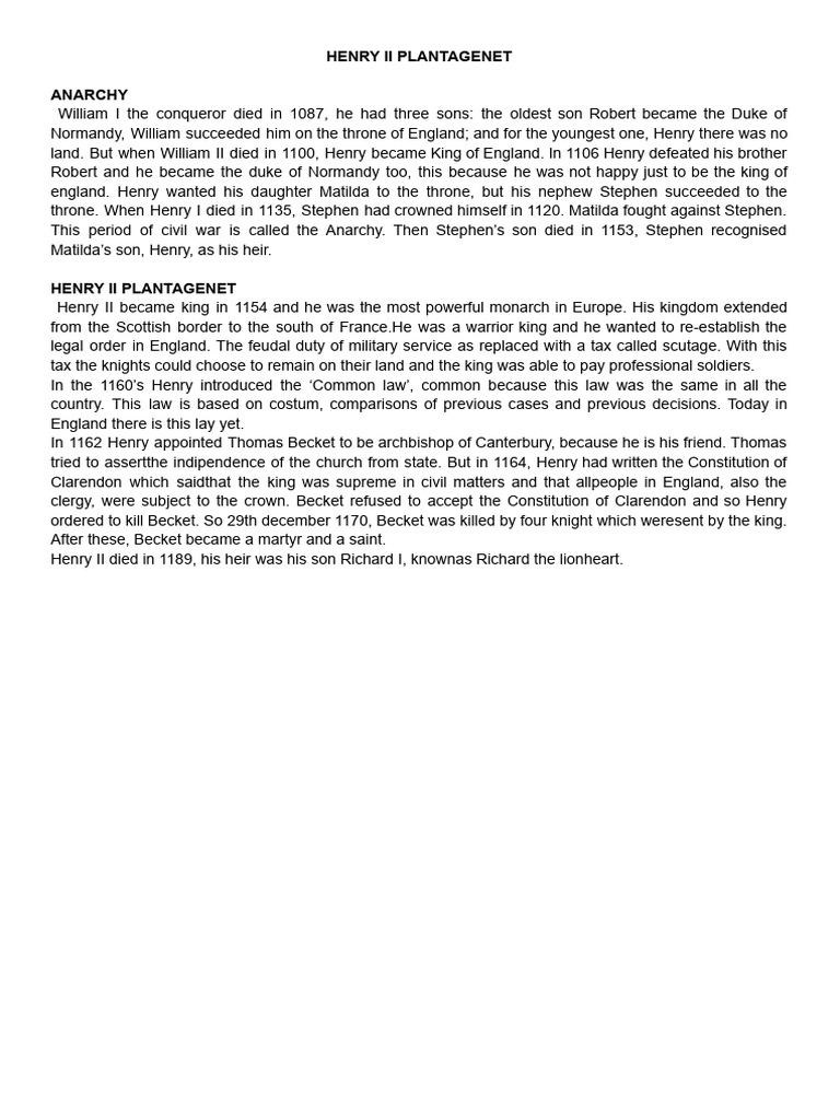 Henry II | PDF