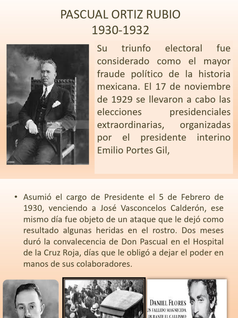 Pascual Ortiz Rubio 1930-1932 | PDF