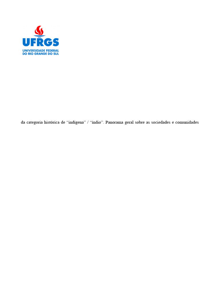 Sociedades Indígenas: Antropologia e História | PDF | Brasil | Antropologia