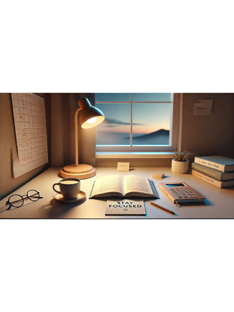 A minimalist and calming study motivation wallpaper. | PDF