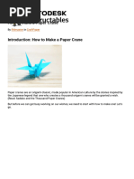 Traditional Origami Crane Instructions | PDF | Origami | Printing Materials