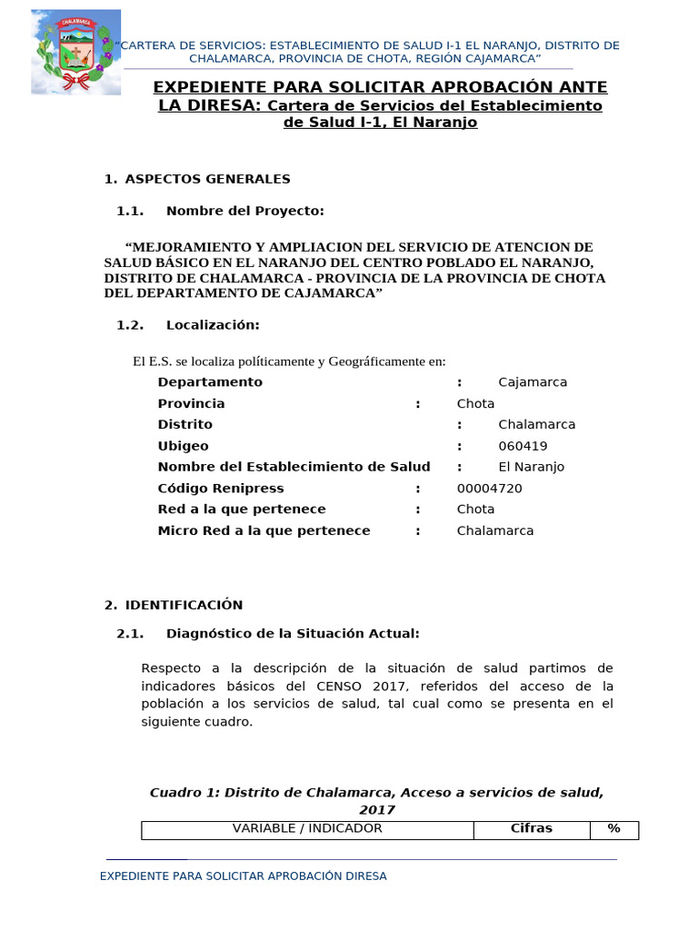 03. Cartera El Naranjo | PDF | Hospital | Cuidado de la salud