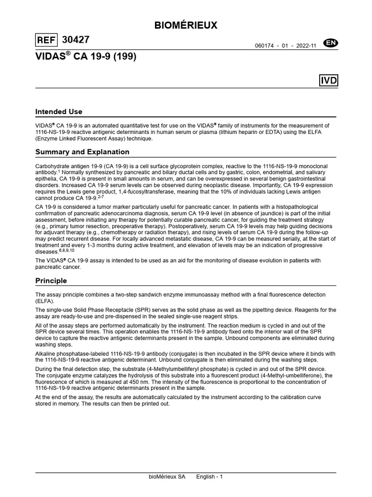 Package Insert - 060174-01 - en - 30427 | PDF | Medical Specialties ...