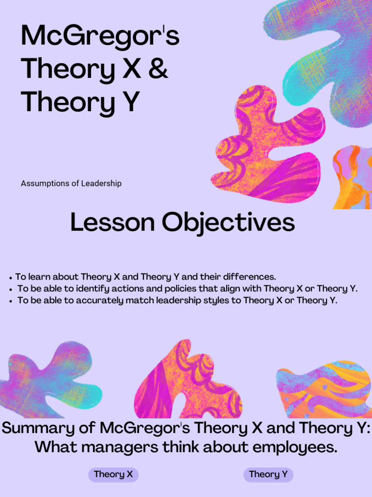 Understanding McGregor's Theory X & Y | PDF