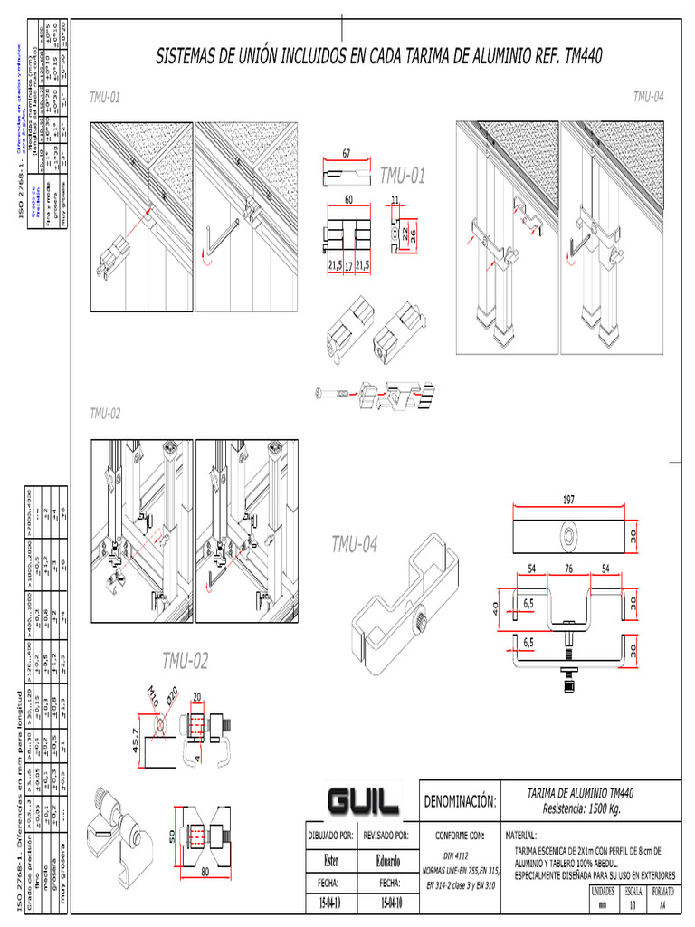 GUIL TM440 Perfiles y Sistemas de Unión | PDF