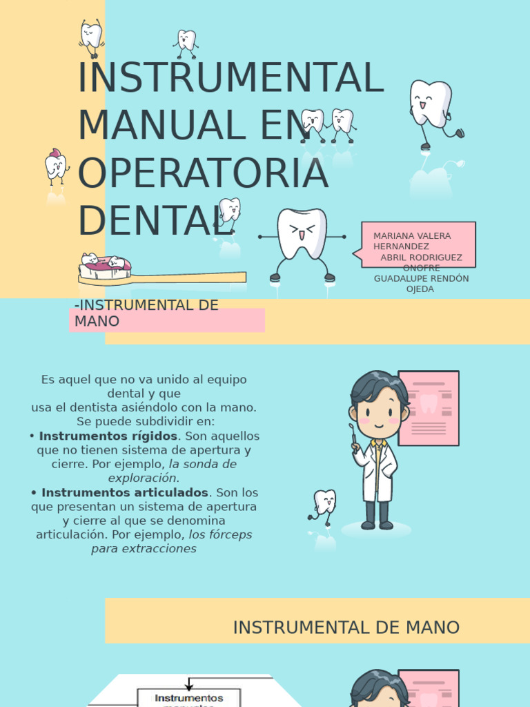 Instrumental Manual en Odontología | PDF | Odontología | Ramas de ...