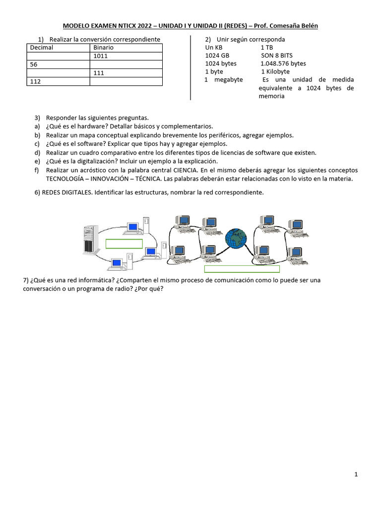 Modelo Examen Nticx 2023 | PDF