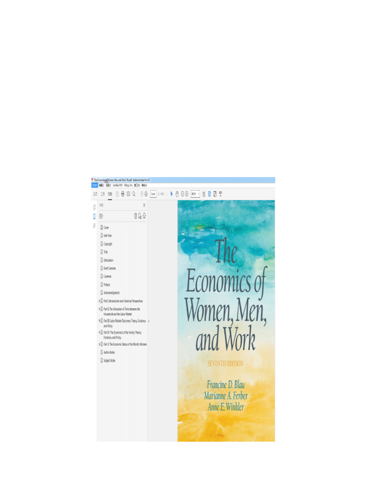 (Original PDF) The Economics of Women, Men and Work 7th Edition PDF ...