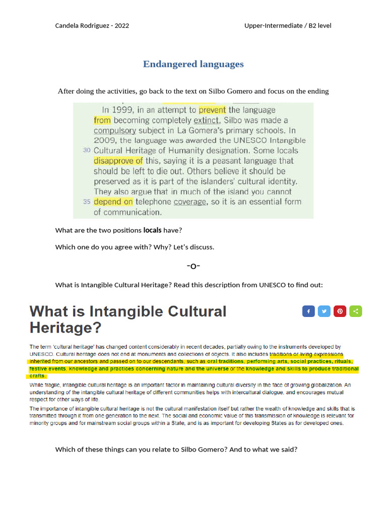 Endangered Languages - Groups | PDF | Communication | Human Communication
