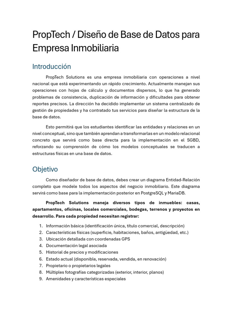 Proptech | PDF | Bases de datos | Business