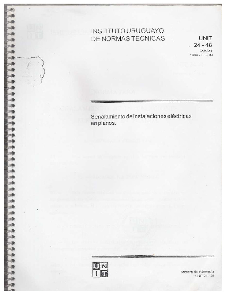 Norma Unit 24 48 Sealamiento de Instalaciones Electricas en Planos | PDF