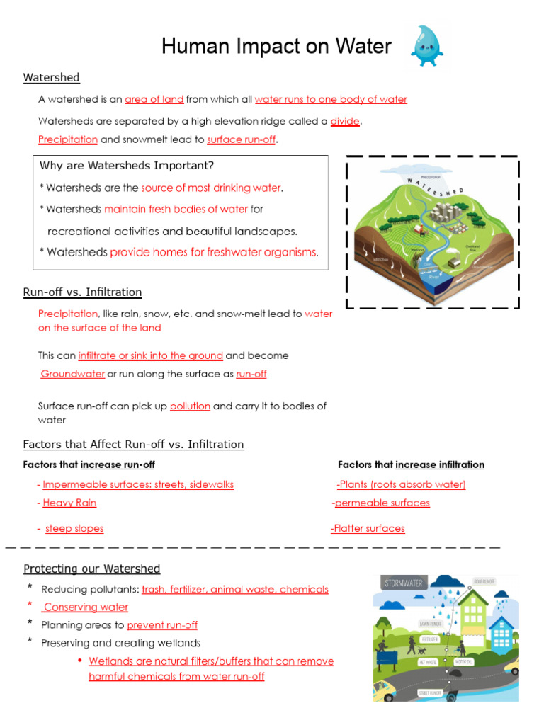 Human Impact on Water notes- hard copy.docx | PDF