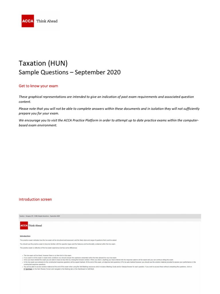 Taxation Exam Sample Questions 2020 | PDF | Tests