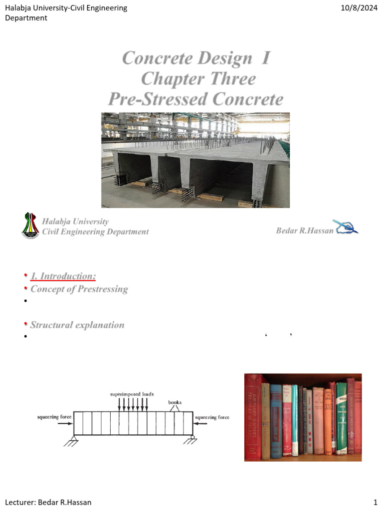 Chapter 3 Pre Stressed Concrete | PDF | Prestressed Concrete | Beam (Structure)