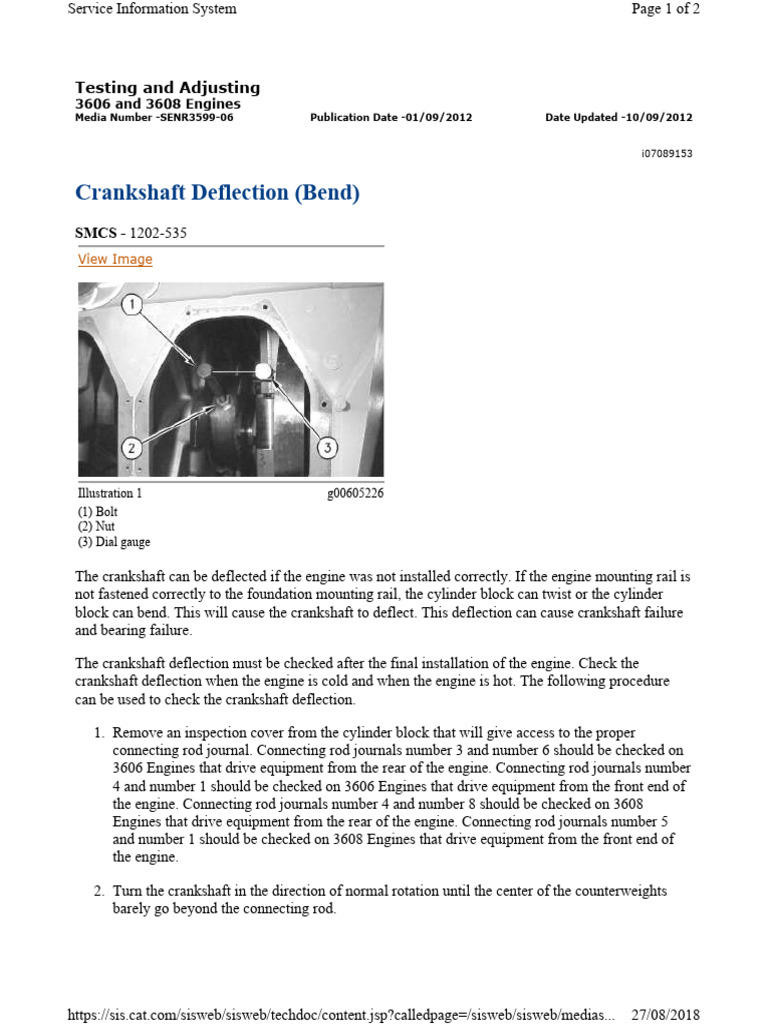 Crankshaft Deflection (Bend) | PDF | Nut (Hardware) | Machines