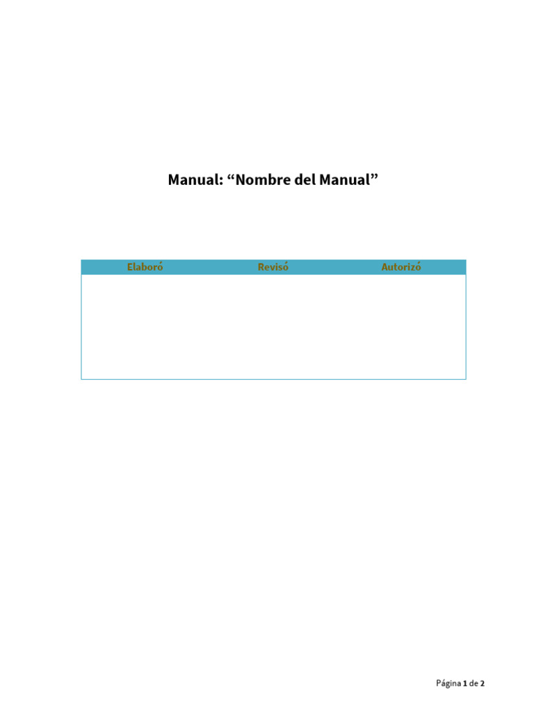 Formato de Manual | PDF