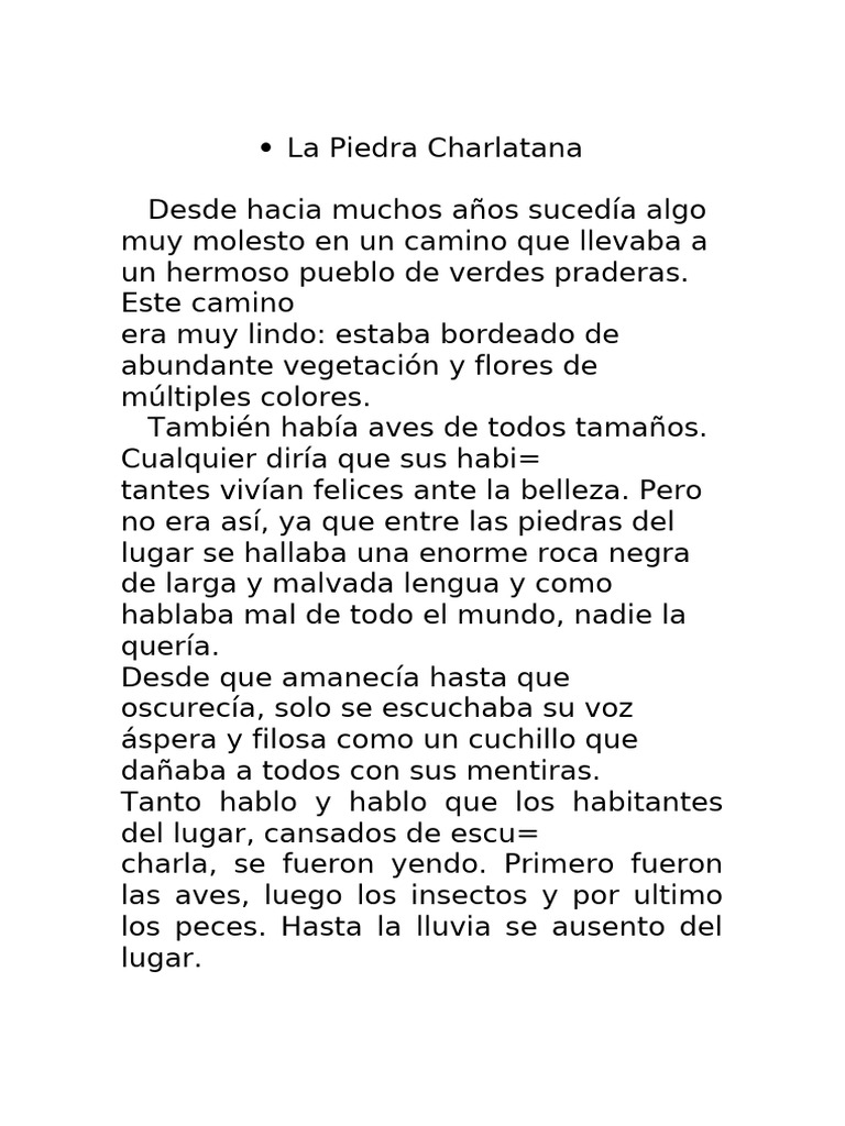 La Piedra Charlatana y su Silencio | PDF