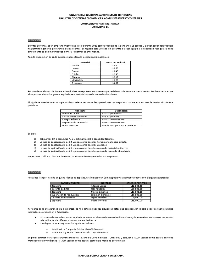 Actividad 11 - Costeo de Los GIF - IPAC - 2025 | PDF | Economias