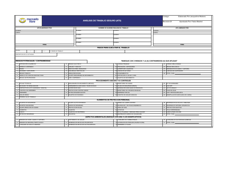 Anexo XV Análisis de Trabajo Seguro (ATS) | PDF | Soldadura | Construcción