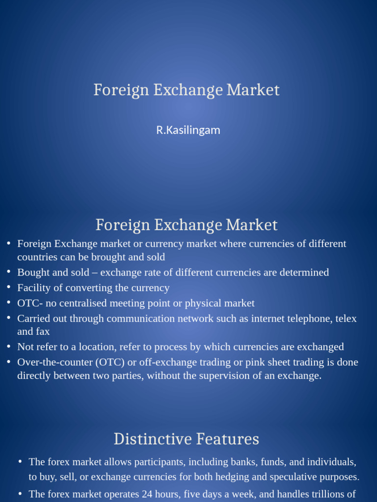 Foreign Exchange Market | PDF | Foreign Exchange Market | Futures Contract