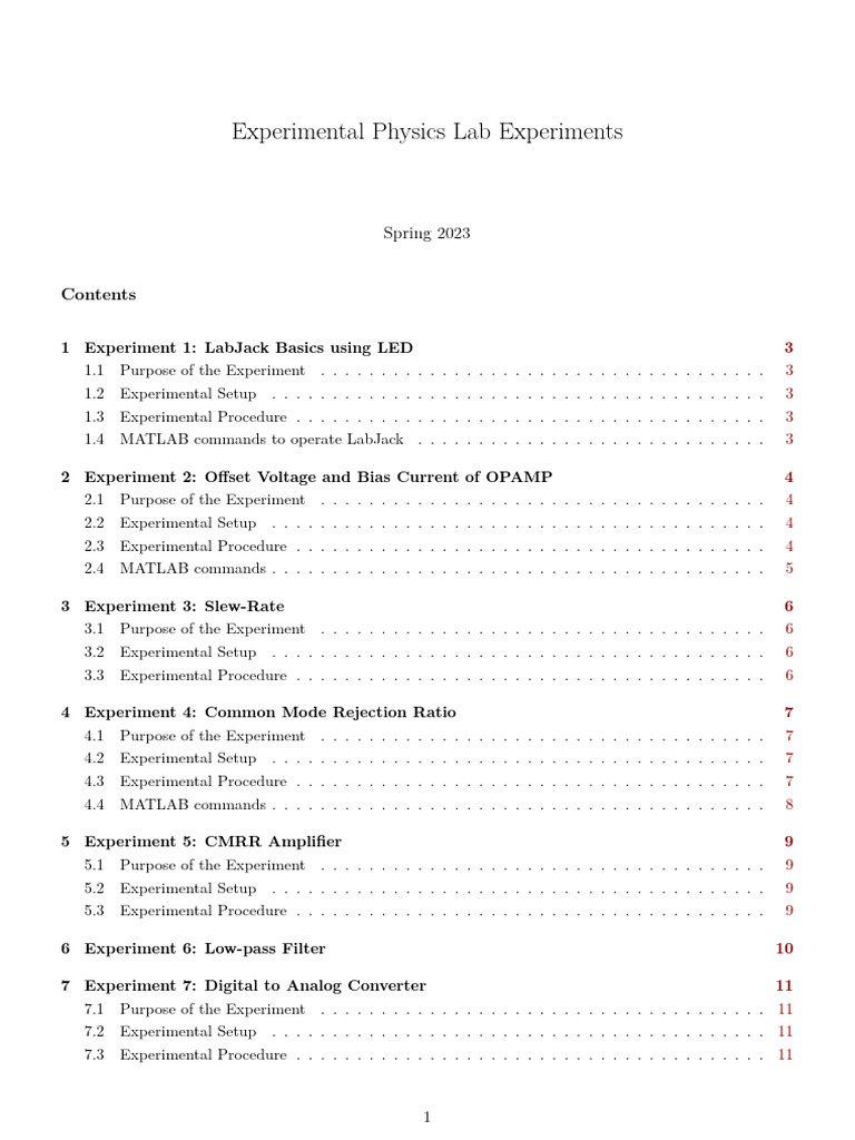 Experimental Physics Lab Experiments | PDF | Operational Amplifier | Electronic Circuits