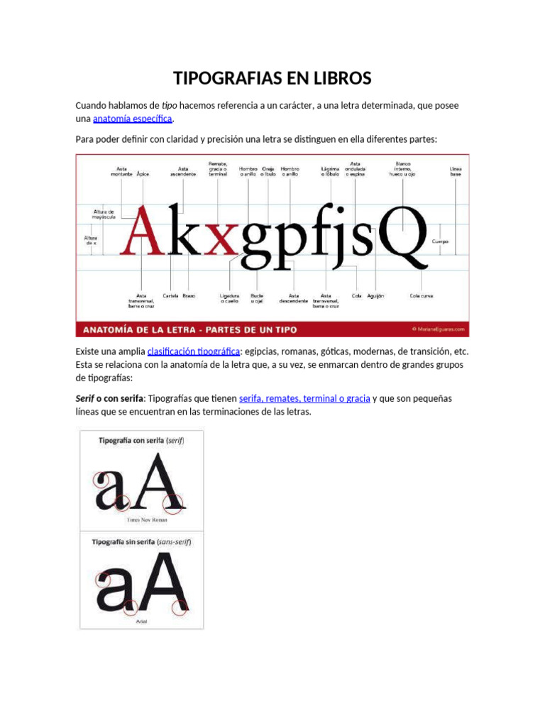 Tipografías para Libros y Lectura | PDF | Tipografía | Serif