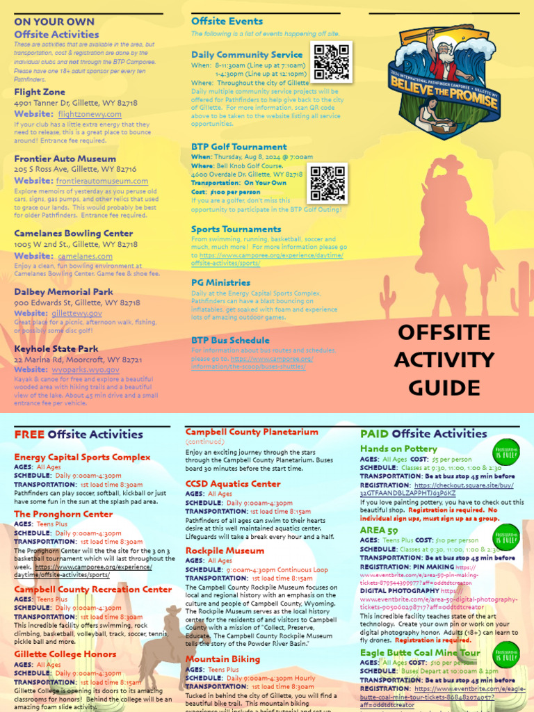 NEW Offsite Activities Brochure 7.12.24 | PDF