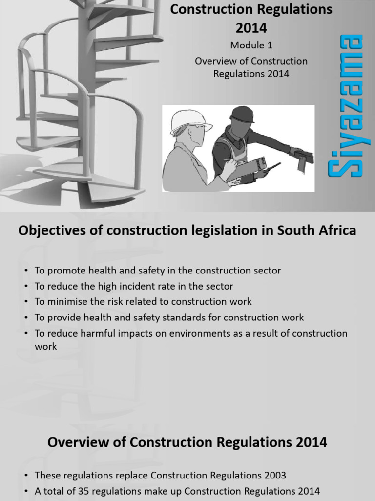 construction regulations module 1 (rev3) | PDF | Occupational Safety ...