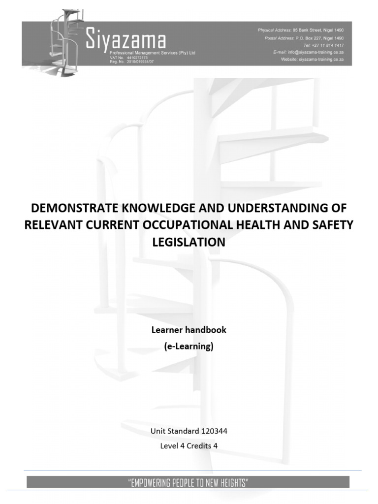 Legal Liability Learner Handbook Rev 0 | PDF | Occupational Safety And ...