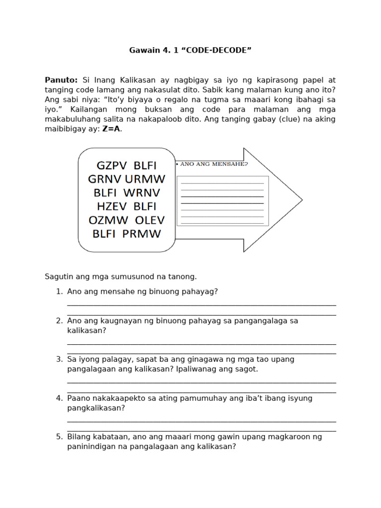 Gawain 4 CodeDecode | PDF