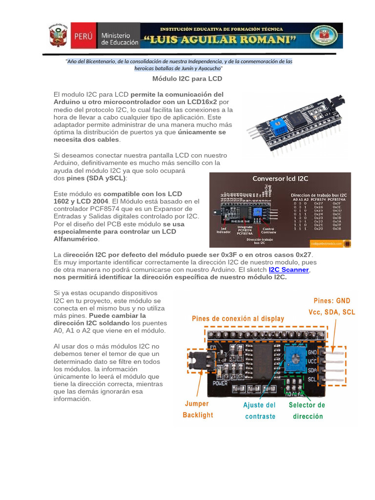 Módulo I2C para LCD | PDF