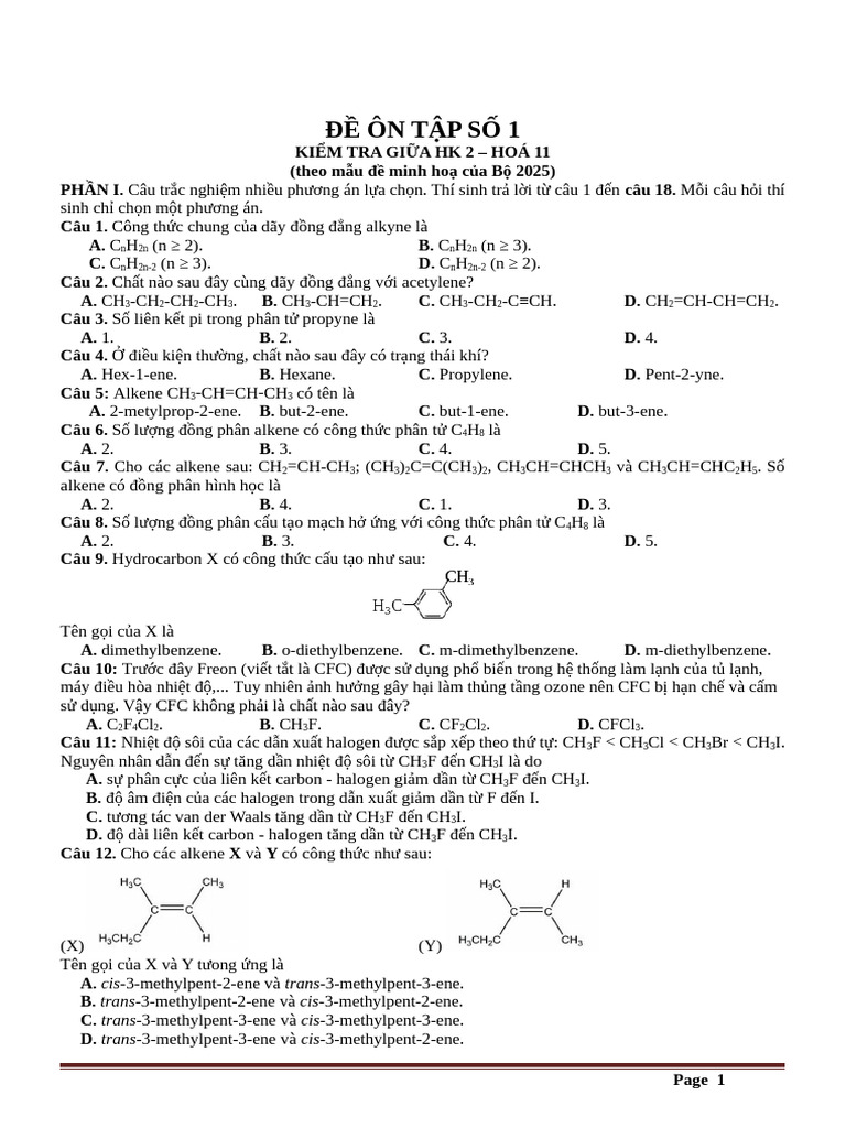 GK2 11 24-25 Đề-ôn-1 HS | PDF