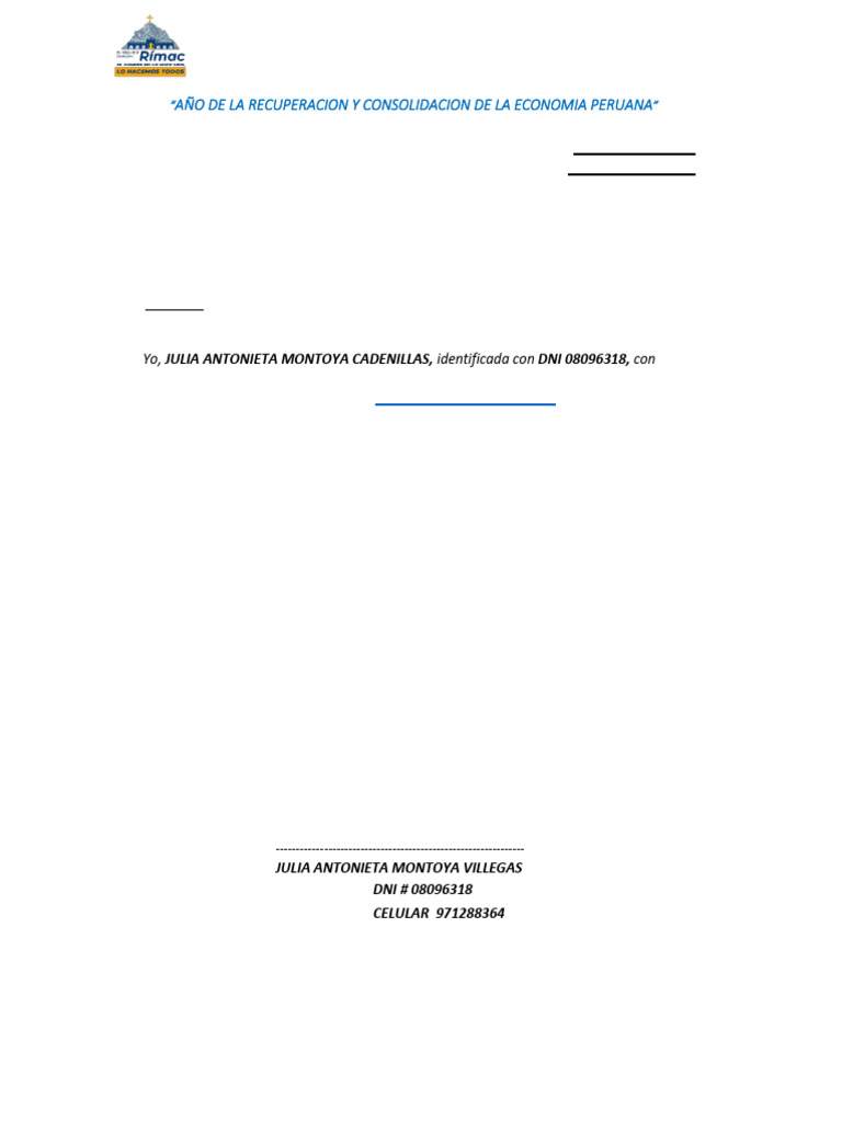 Sra Toña Exoneracion Imp Predial2025 Rimac | PDF