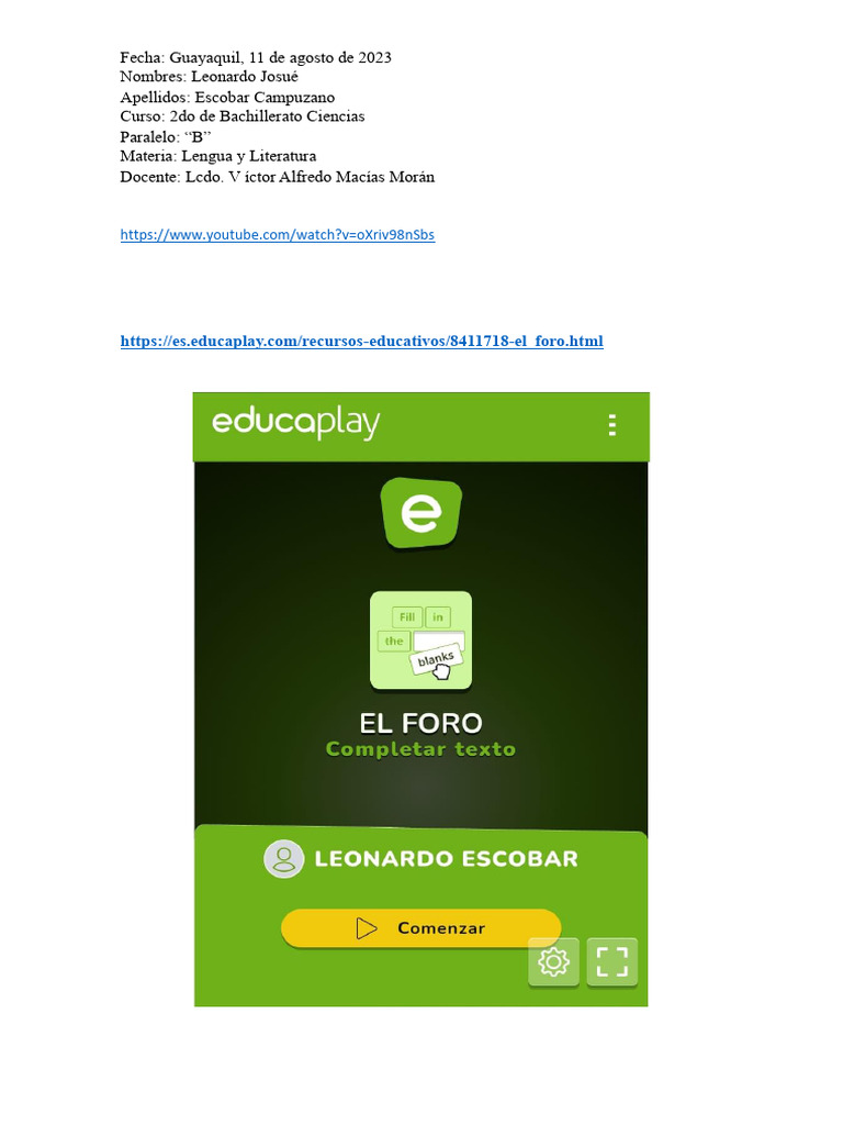 El Foro-Leonardo Escobar | PDF