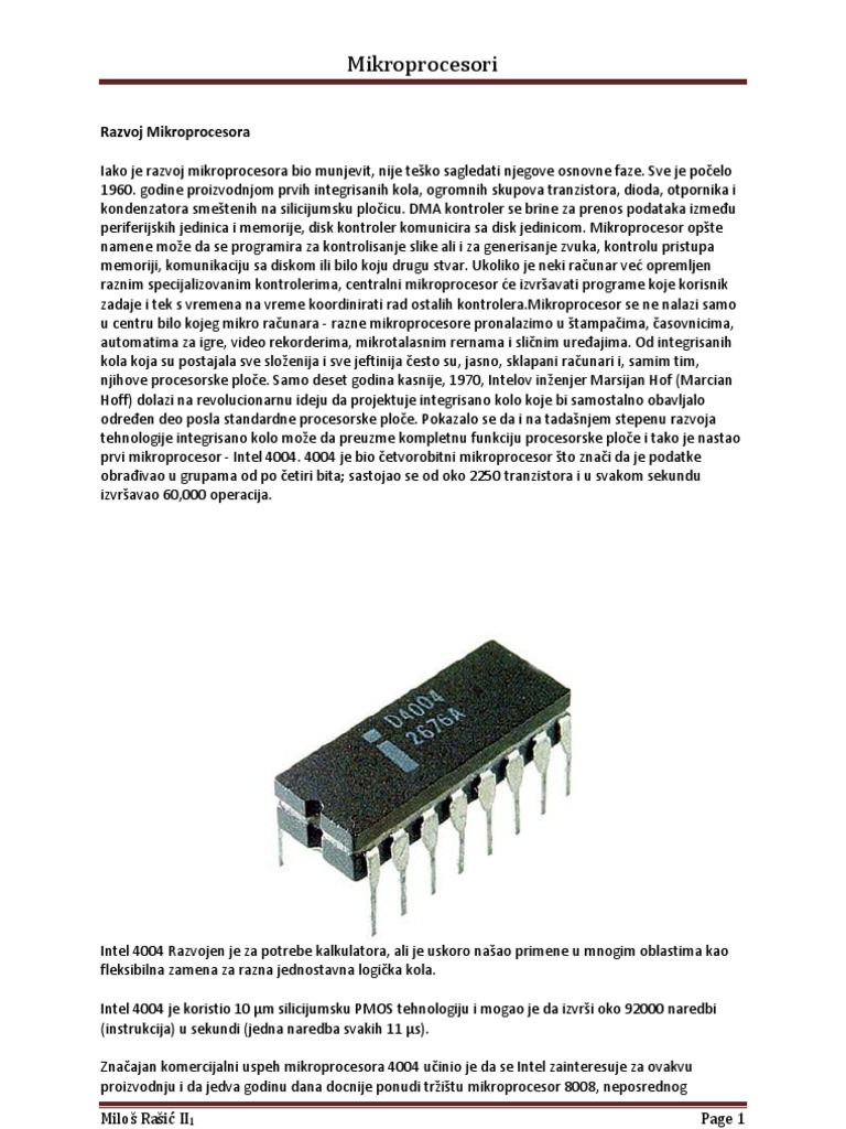 Mikroprocesori | PDF