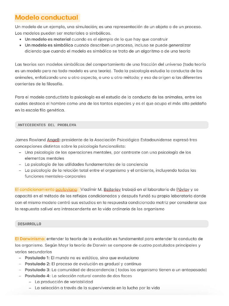 Modelo Conductual | PDF