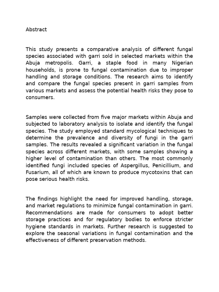 Solo Project | PDF | Mycotoxin | Fungus