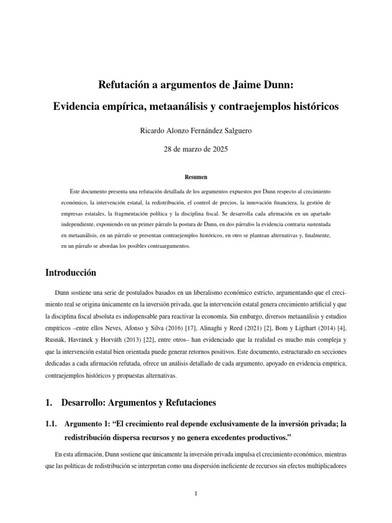 Refutacion_a_argumentos_de_Jaime_Dunn_Ev (1) | PDF | Redistribución de ...
