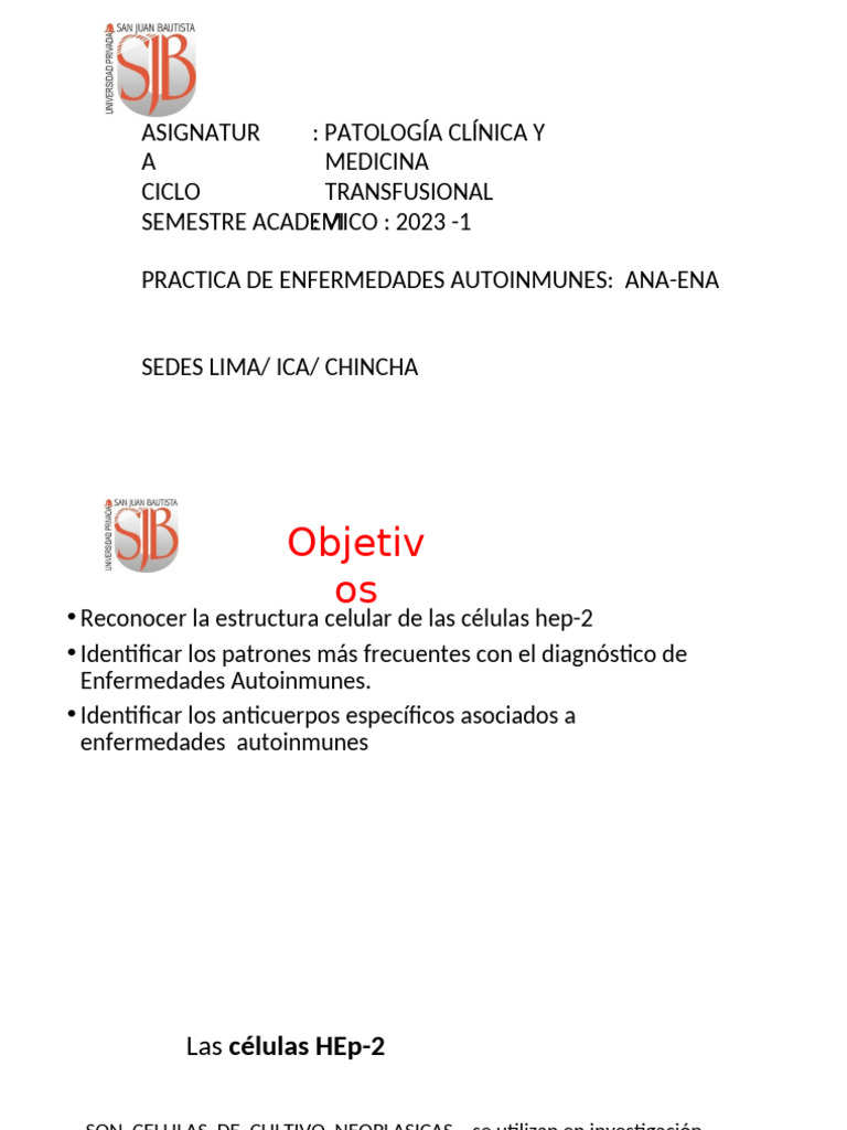 13 - PC - Practica Ana-Ena 2023 - 1 | PDF | Inmunofluorescencia | Especialidades Medicas