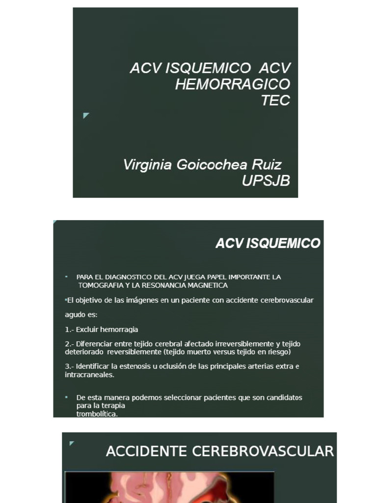 Clase 12 Acv Isquemico Hemorragico Tec | PDF