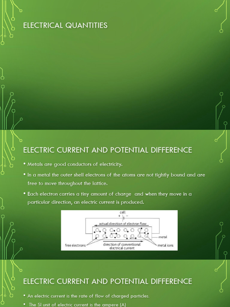 Cape Unit 2-Module 1-Lesson 2 | PDF | Electric Current | Voltage