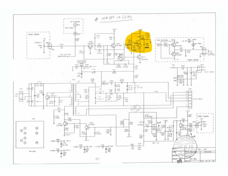 Front Board Circuit Diagram Analysis | PDF