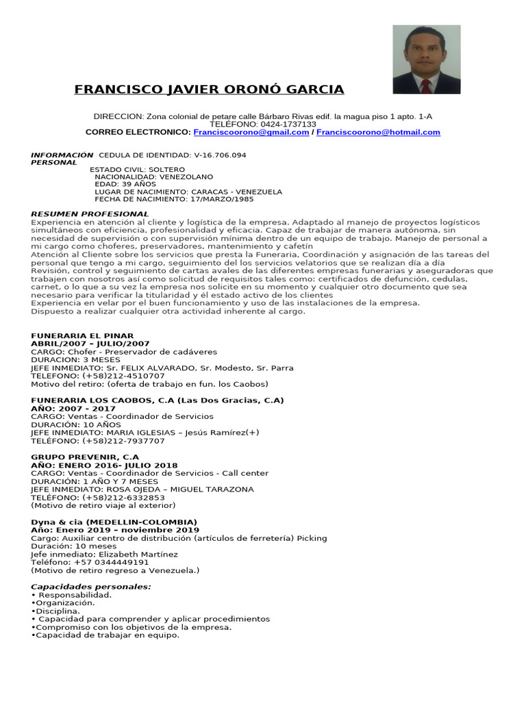 Curriculum Actualizado Junio 2020 | PDF | Venezuela