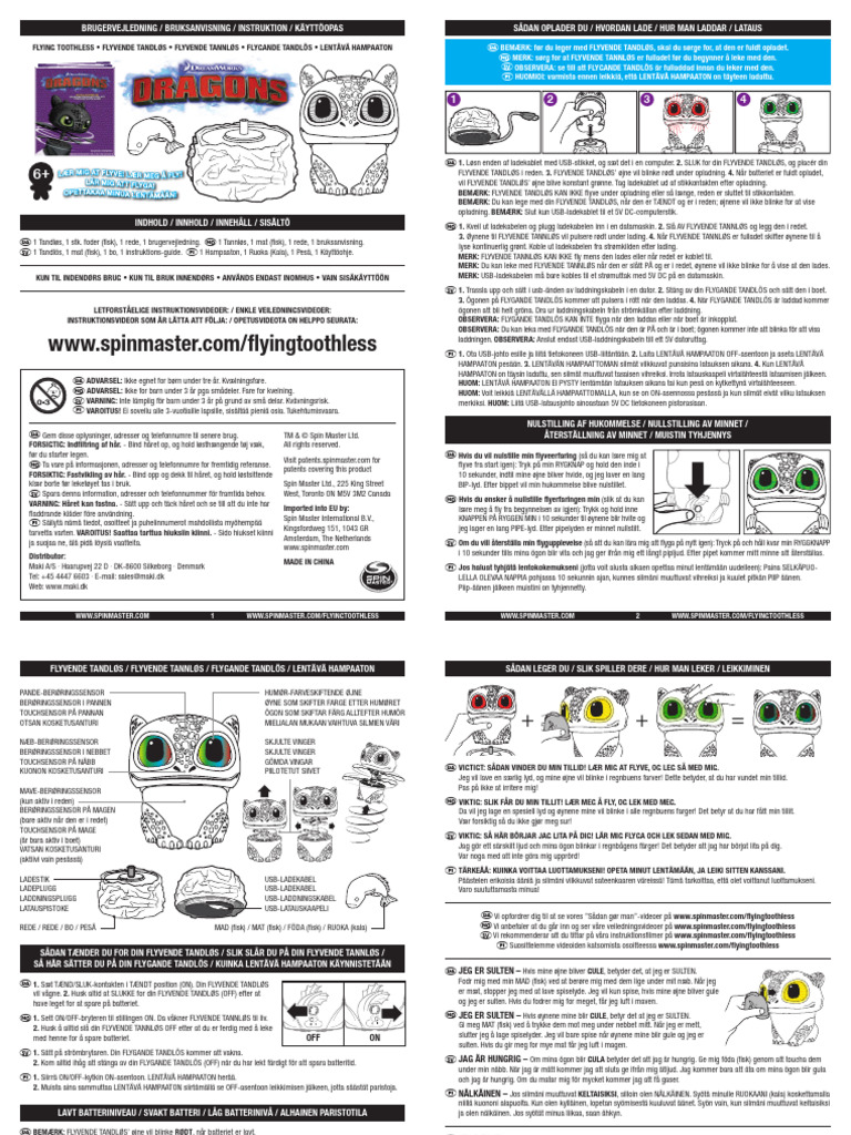 Dragons Flying Toothless Instruction DNSF | PDF