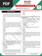 Distance and Direction Problems | PDF | Multiple Choice | Data Collection
