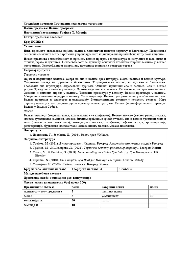 Understanding The Global Spa Industry: Spa Management | PDF