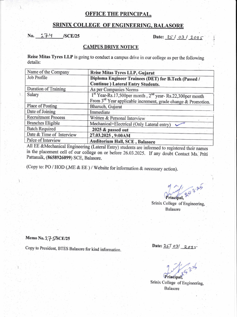 Campus Notice - 20250325 - 0001 | PDF